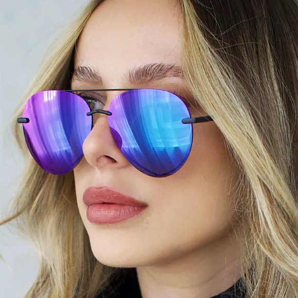 Diff Eyewear | Other | Lenox Sunglasses In Matte Blackpurple Mirror ...